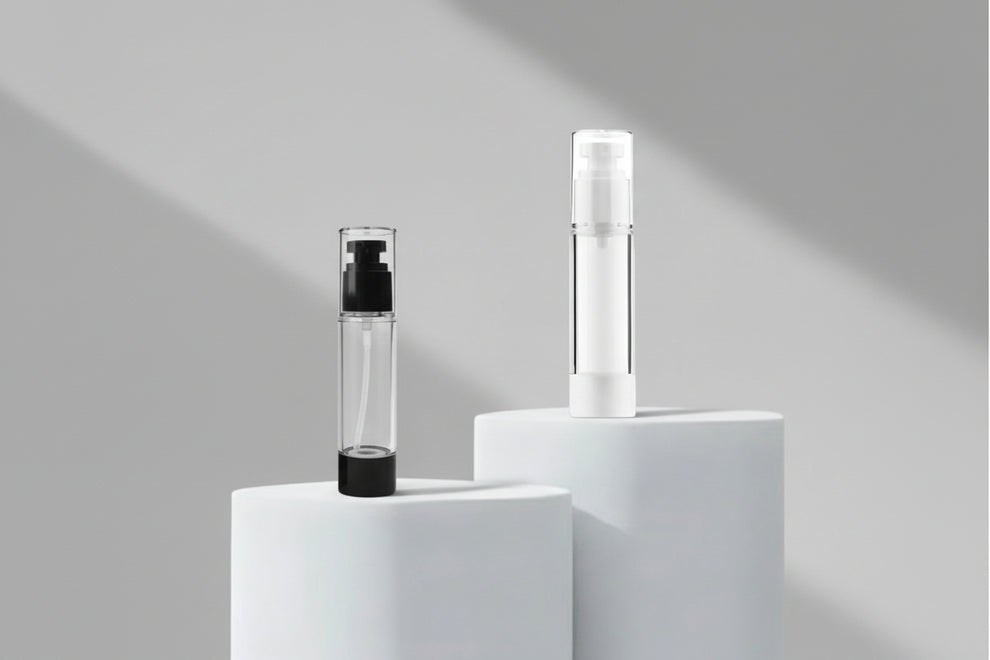 Airless Bootle Aesthetic Pack – AP 50ML Black & White Airless Cosm ...